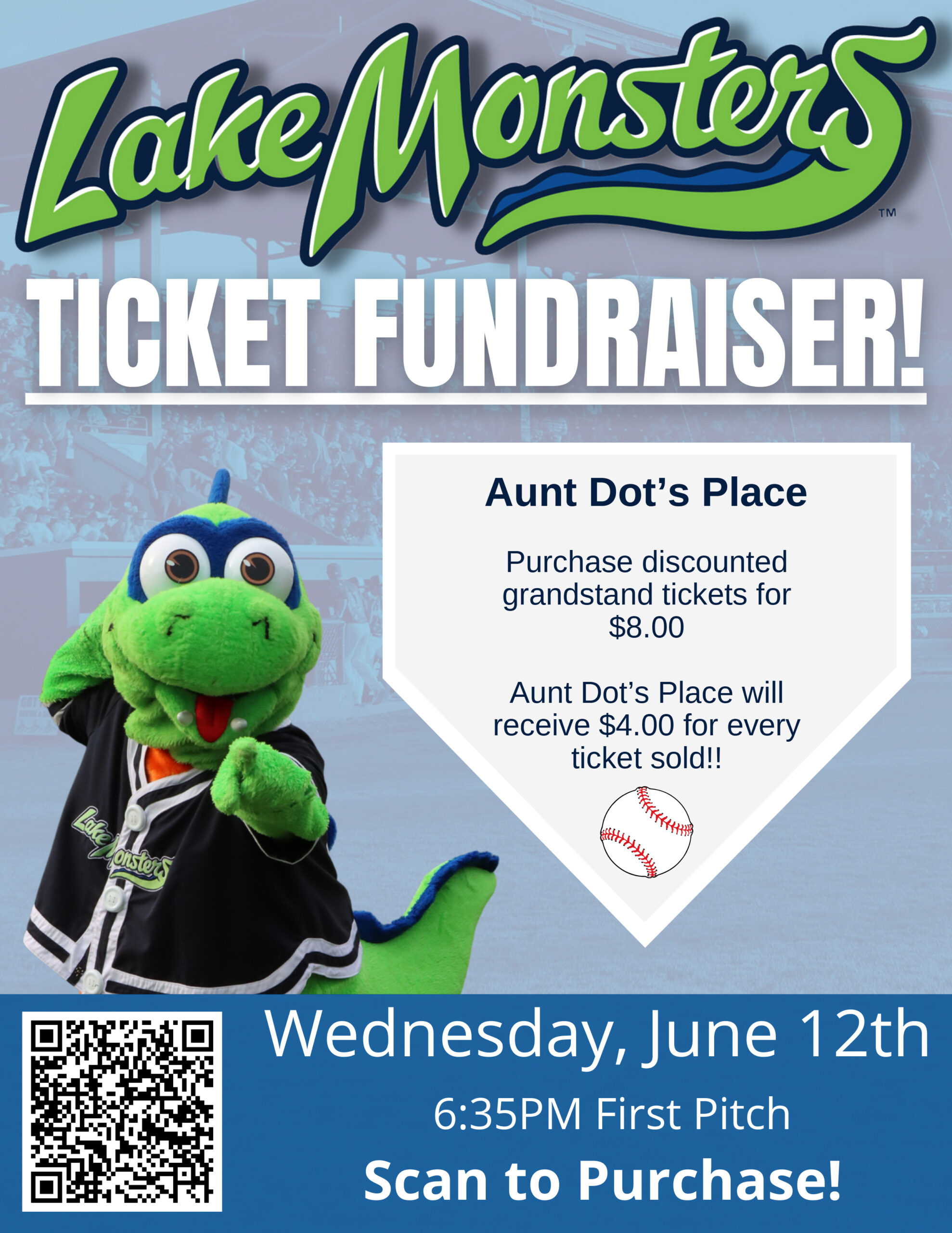 Lake Monsters Baseball Game - Aunt Dot's Place